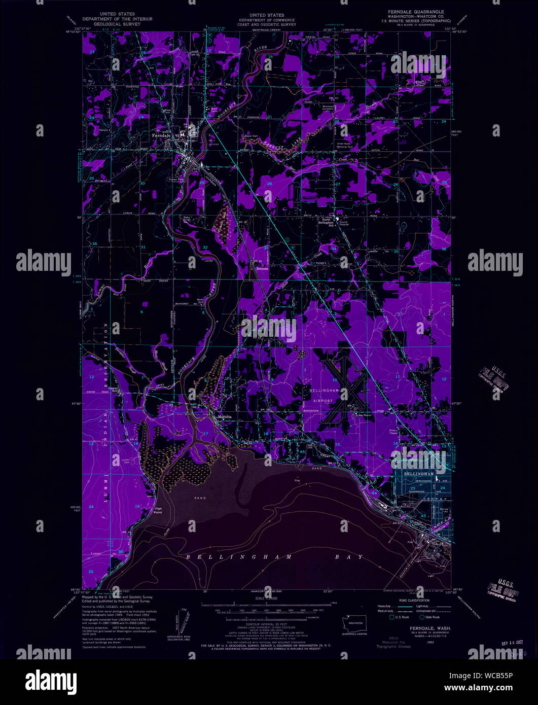 Map of ferndale washington hi-res stock photography and images - Alamy