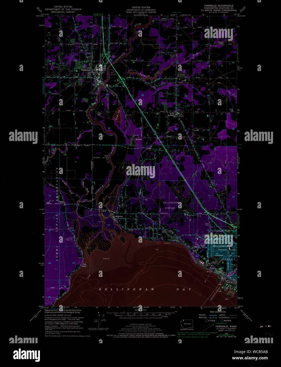 Map of ferndale washington hi-res stock photography and images - Alamy