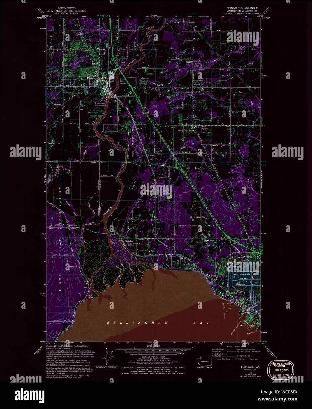 Map of ferndale washington hi-res stock photography and images - Alamy