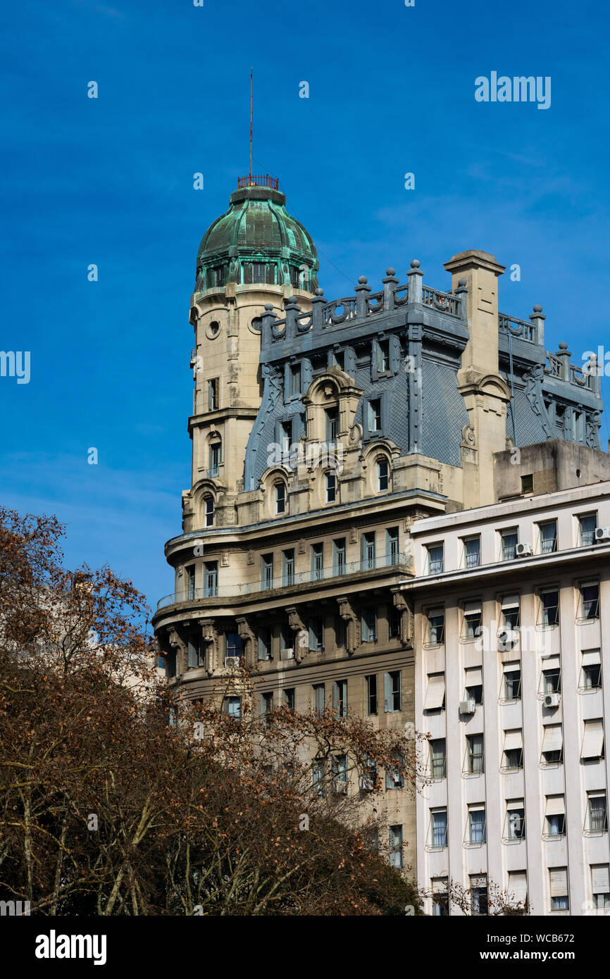 Buenos Aires, Argentina. August 19, 2019. Railway Building, built in ...