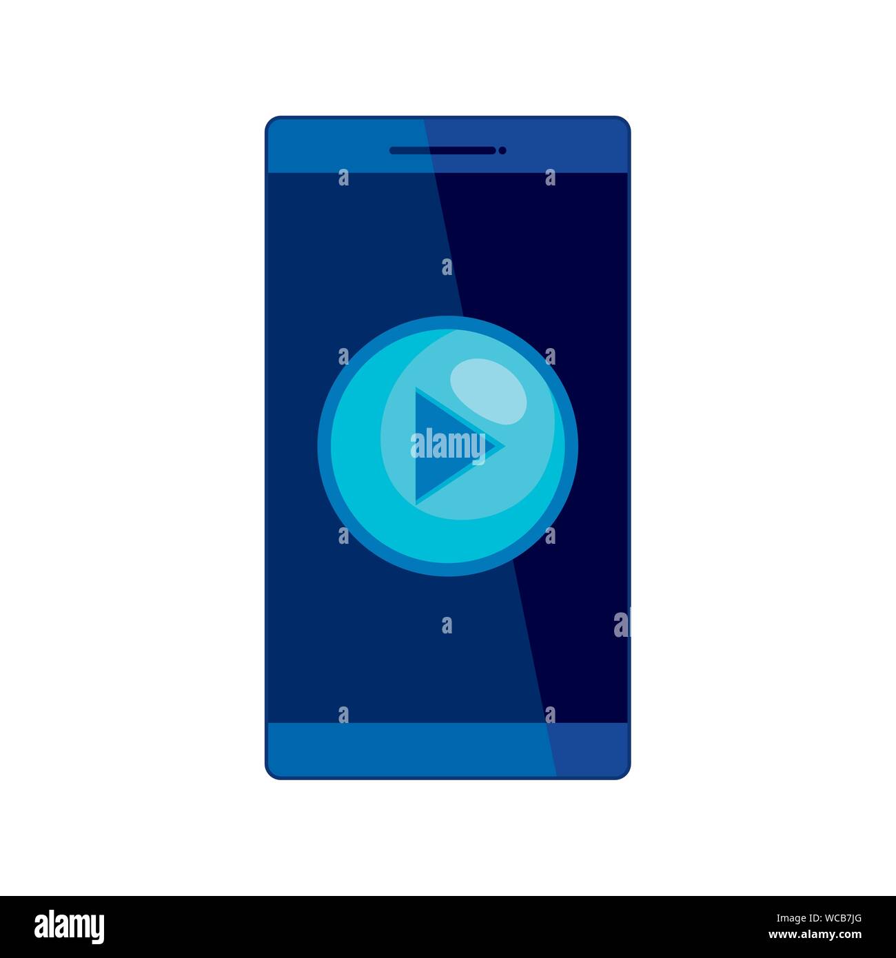 smartphone device with play button Stock Vector Image & Art - Alamy
