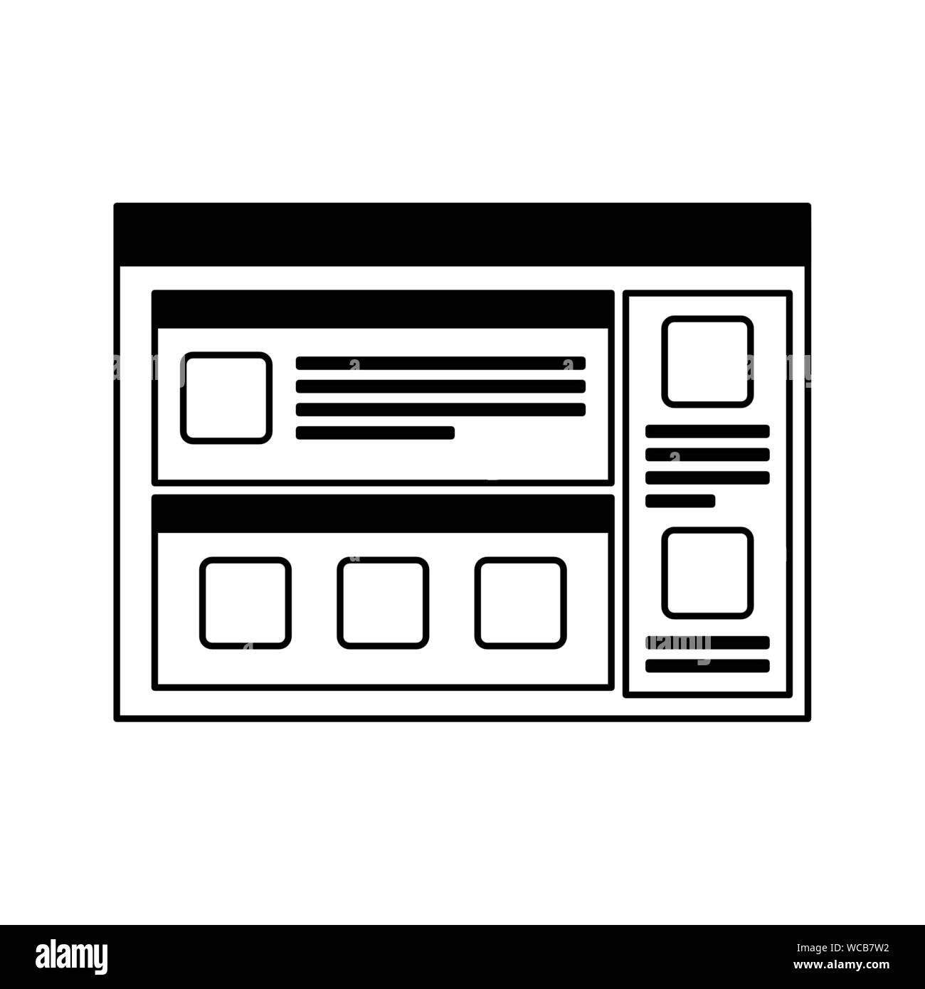 web page template isolated icon Stock Vector Image & Art - Alamy