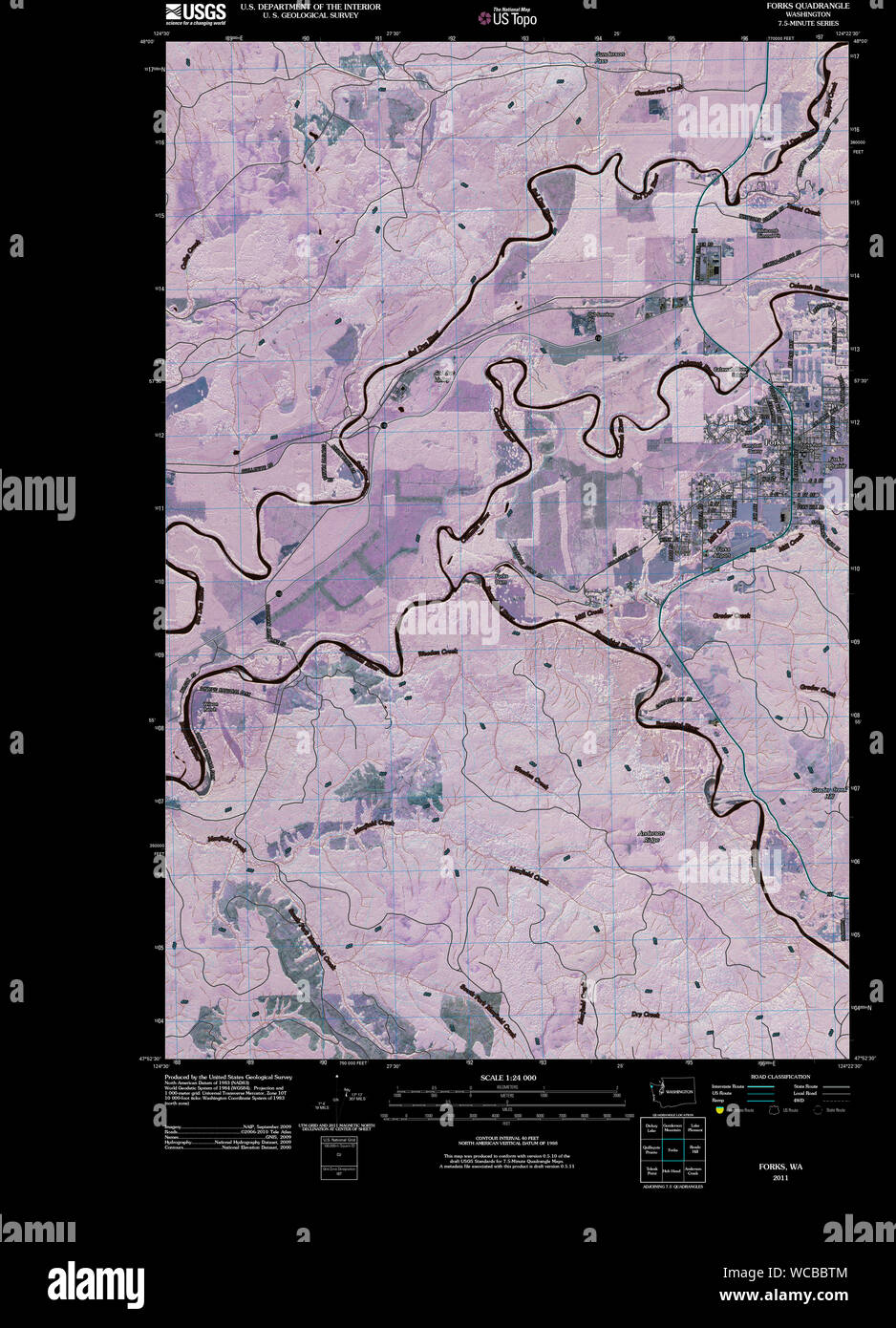 Map of forks washington hi-res stock photography and images - Alamy