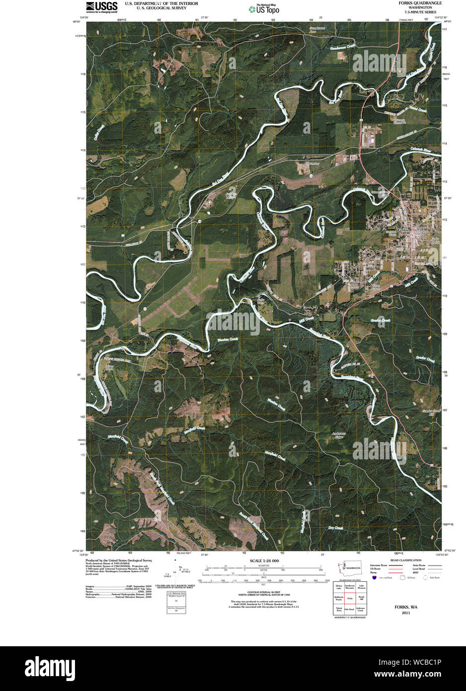 Map of forks washington Cut Out Stock Images & Pictures - Alamy