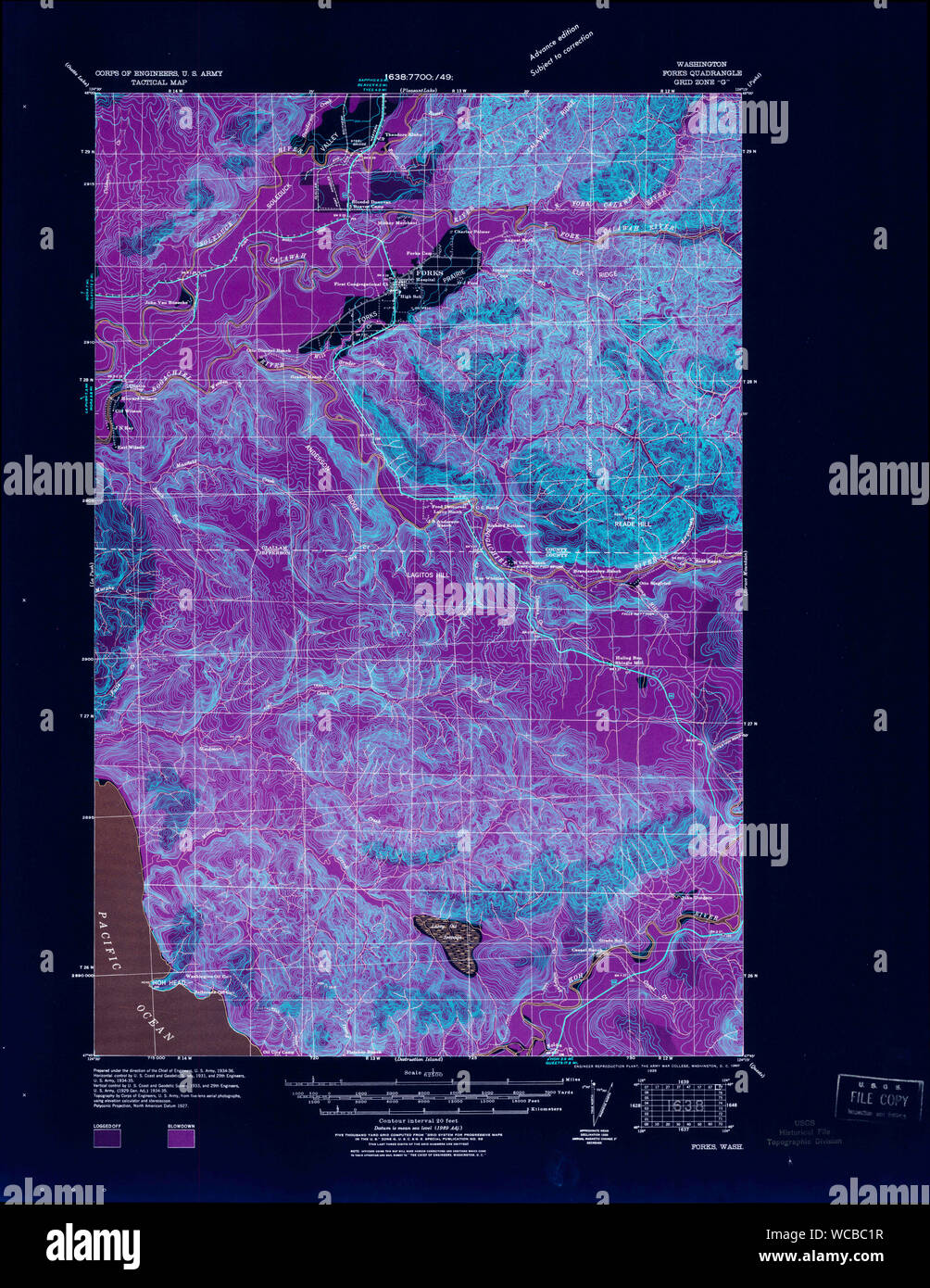 Map of forks washington hi-res stock photography and images - Alamy
