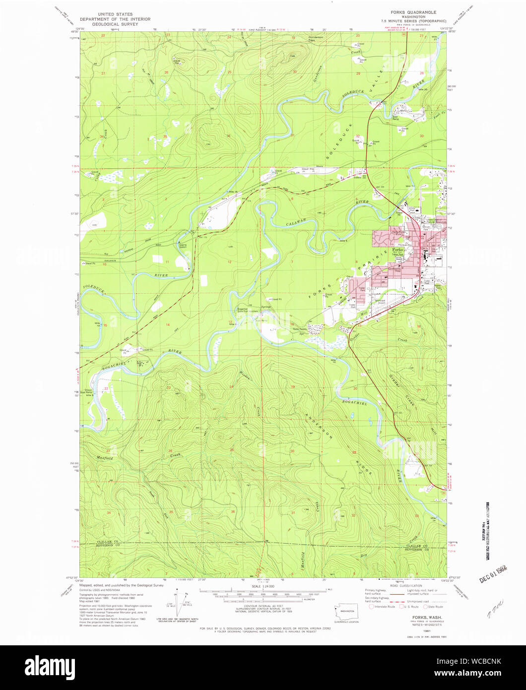 Map of forks washington hi-res stock photography and images - Alamy