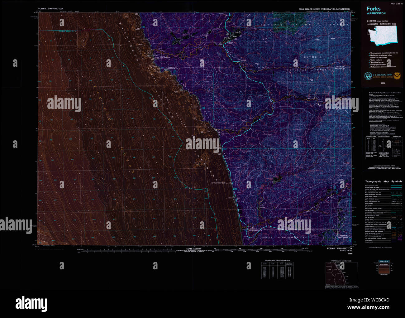 Map of forks washington hi-res stock photography and images - Alamy