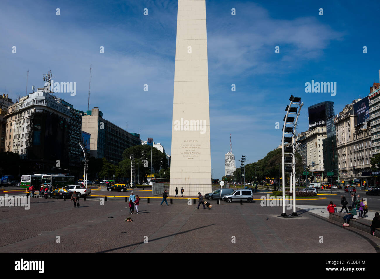 Buenos Aires, Argentina. August 19, 2019. Obelisk of Buenos Aires (El ...