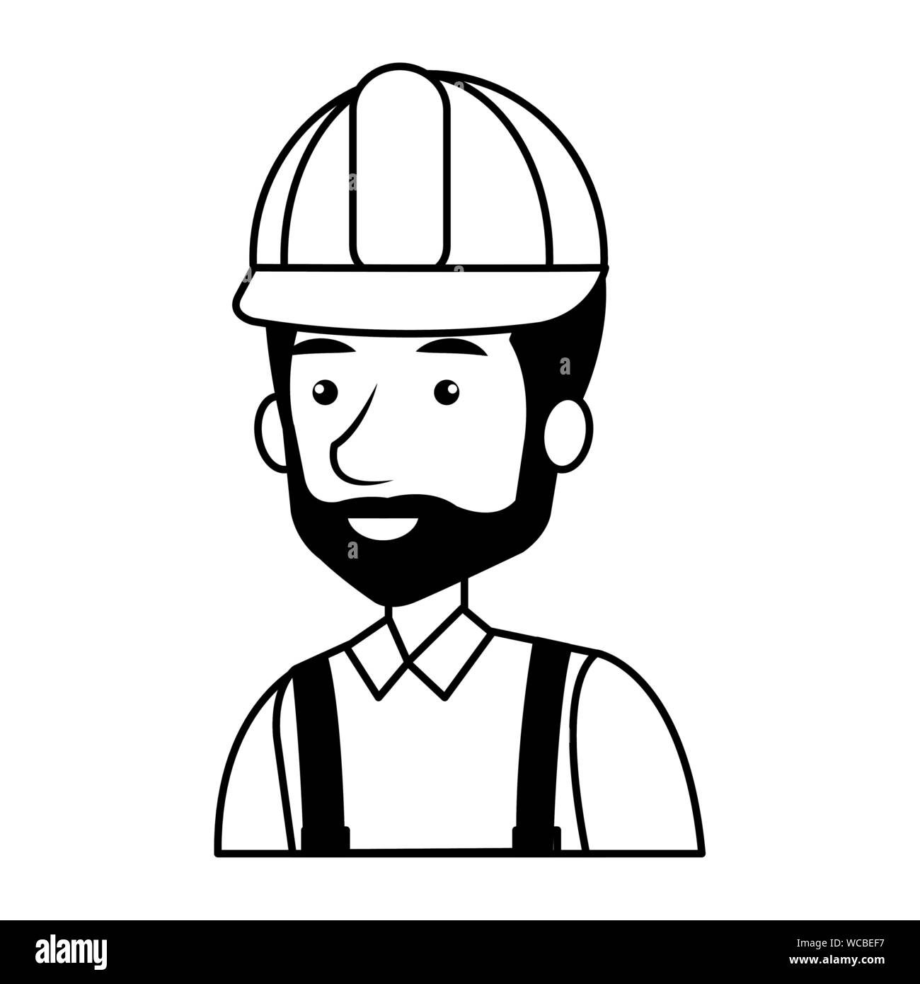 builder constructor with helmet character Stock Vector Image & Art - Alamy