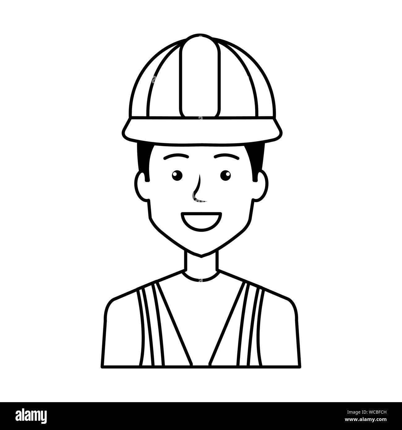 builder constructor with helmet character Stock Vector Image & Art - Alamy