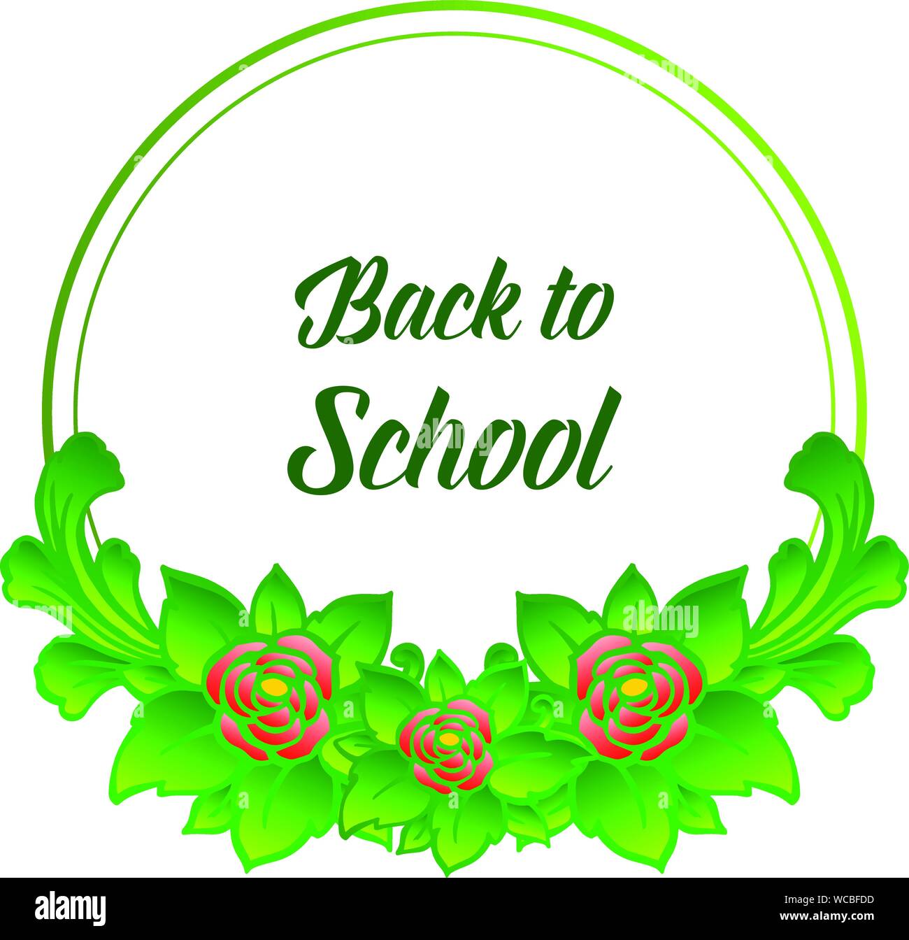 Back to school background modern, place for your text, with simple leaf ...