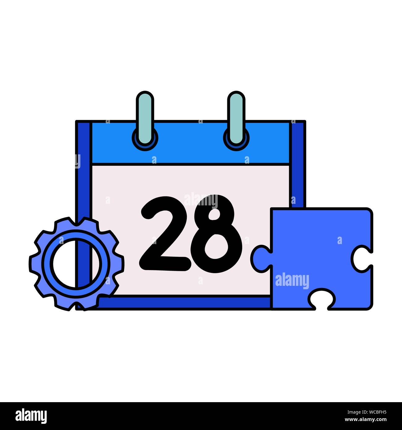 Calendar setup Stock Vector Images - Alamy