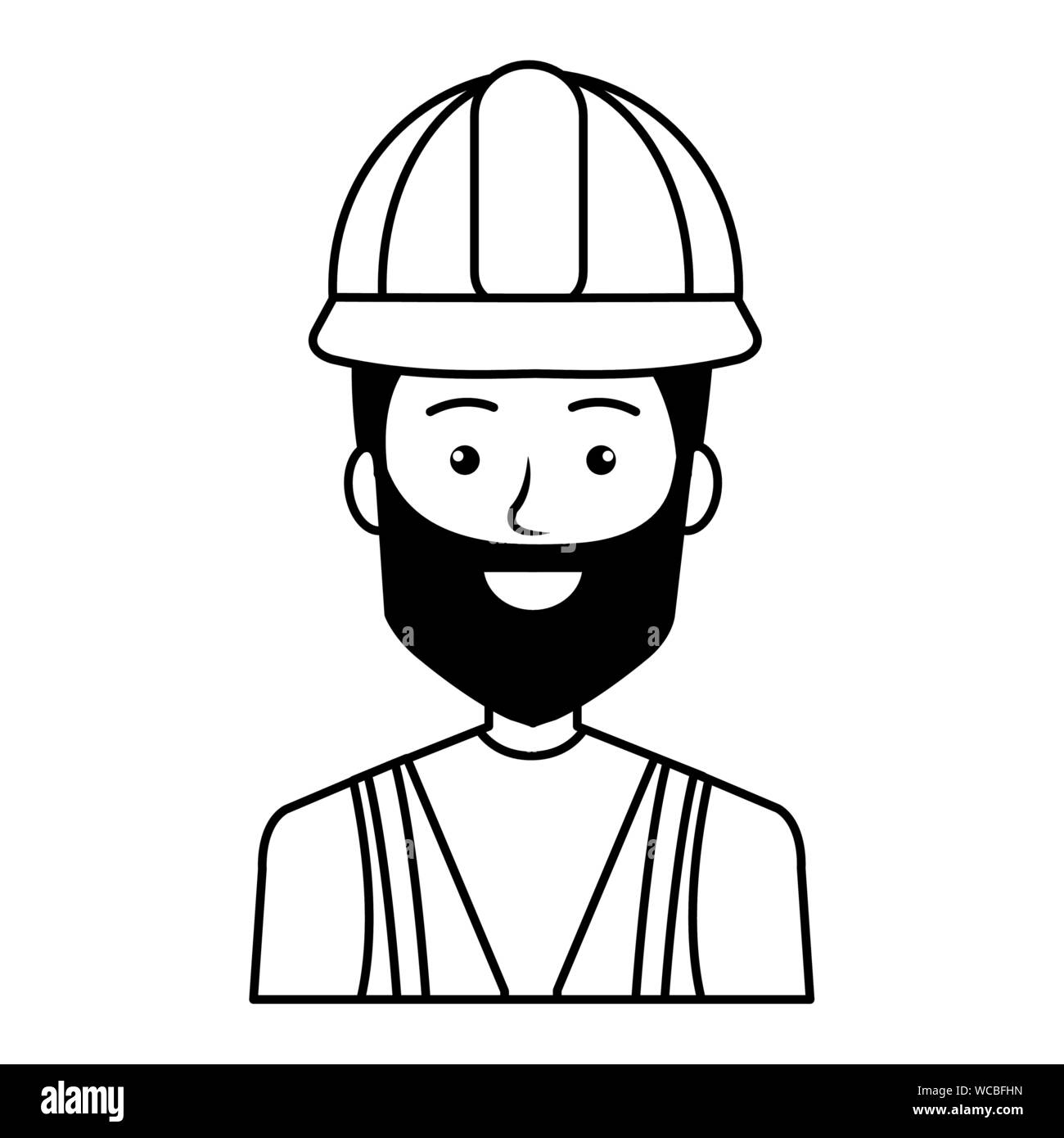 builder constructor with helmet character Stock Vector Image & Art - Alamy
