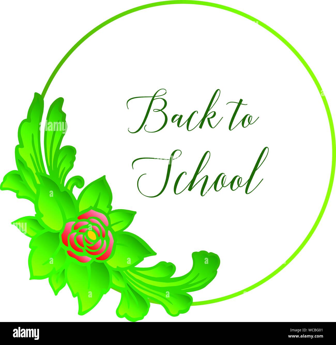 Back to school background modern, place for your text, with simple leaf ...