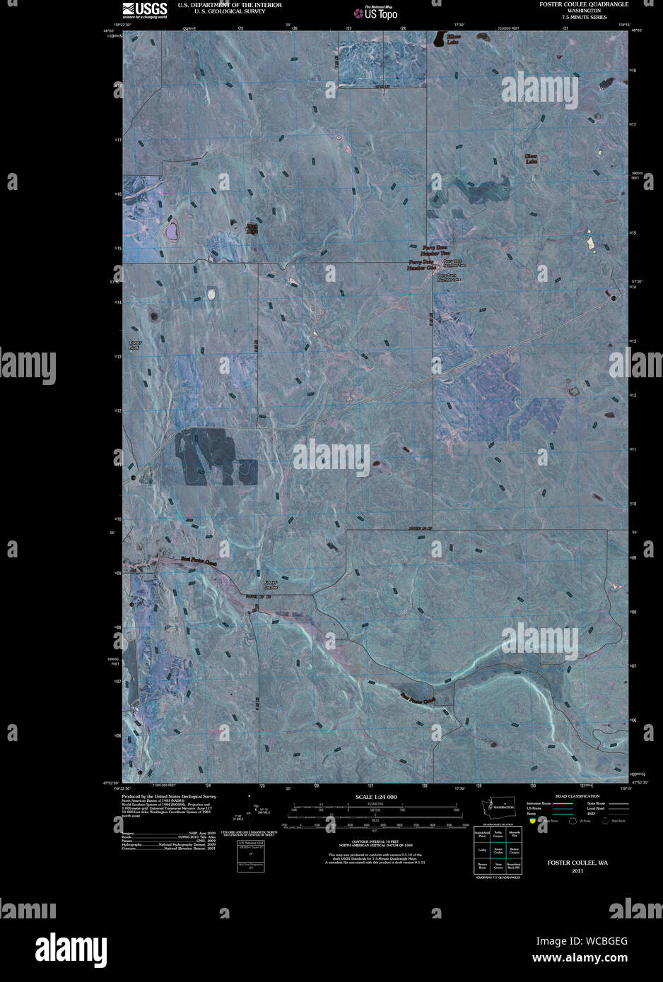 Map of coulee hi-res stock photography and images - Alamy