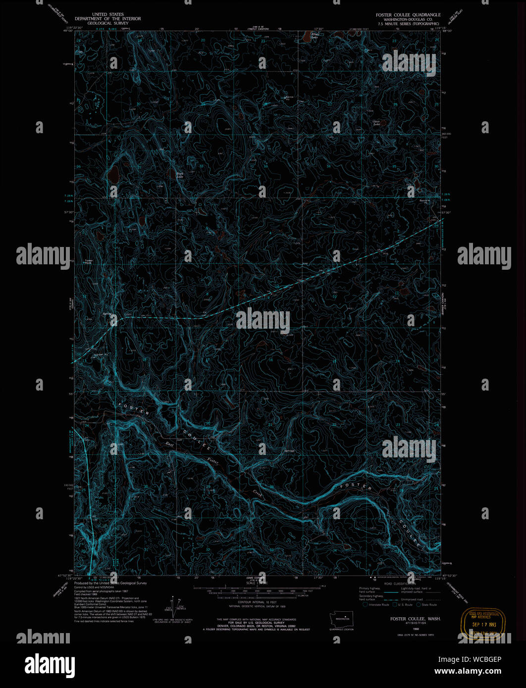 Map of coulee hi-res stock photography and images - Alamy