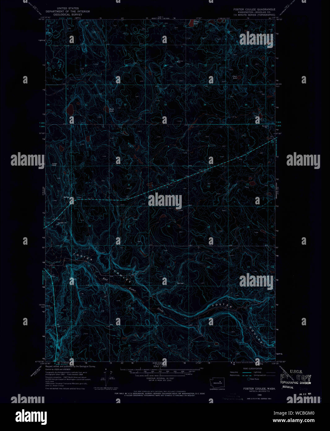 Map of coulee hi-res stock photography and images - Alamy
