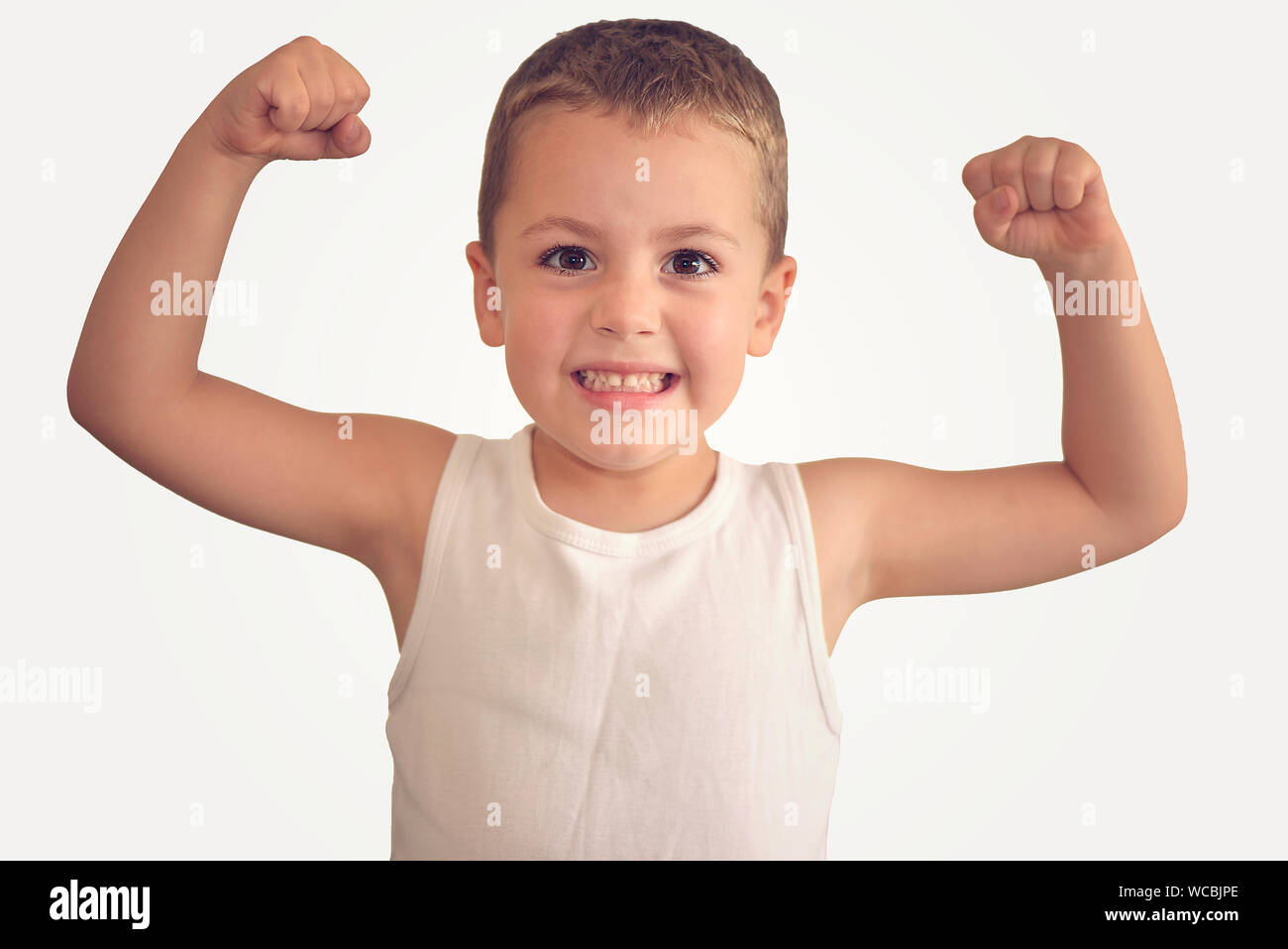 Boy looking muscles hi-res stock photography and images - Alamy