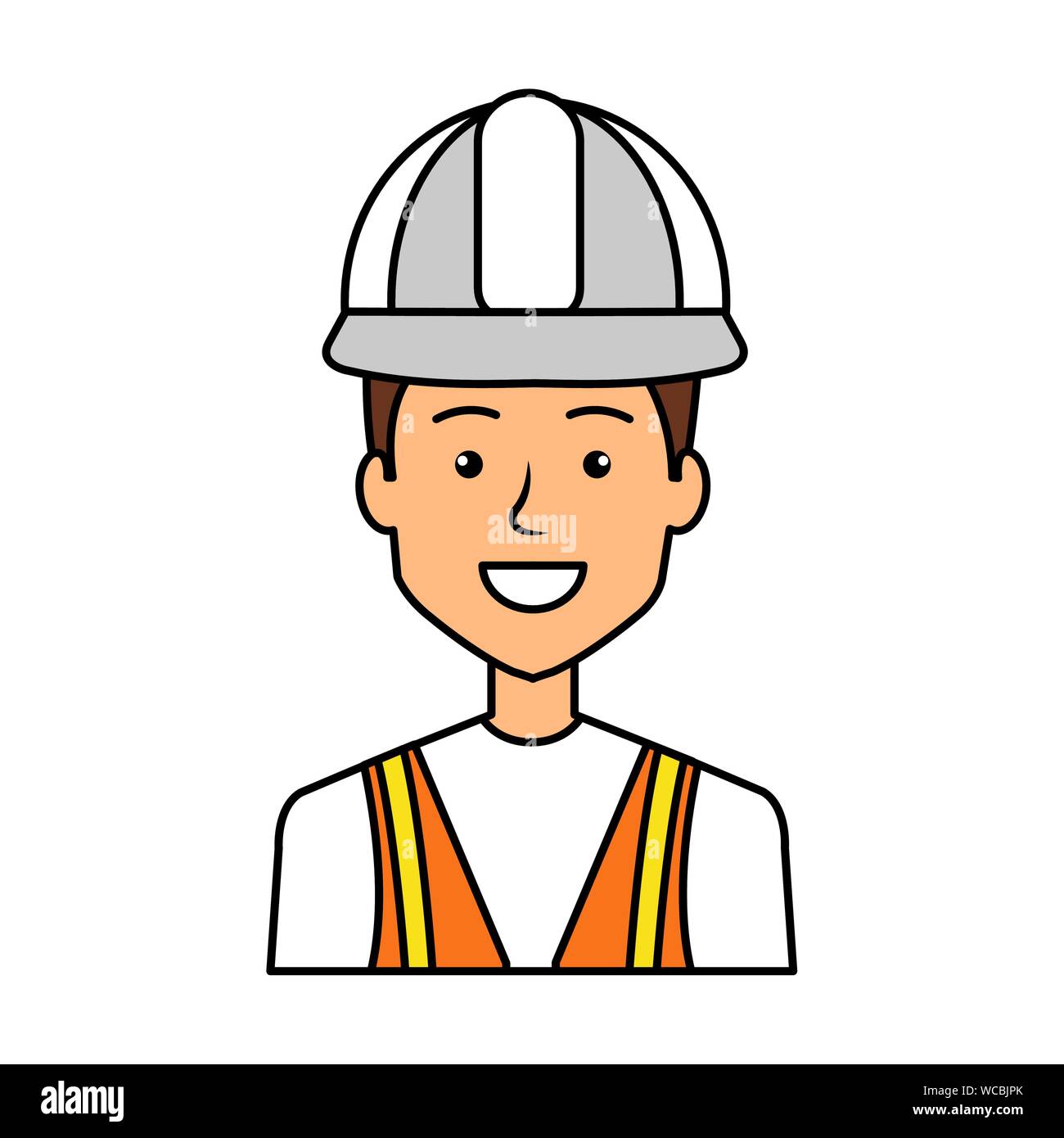 builder constructor with helmet character Stock Vector Image & Art - Alamy