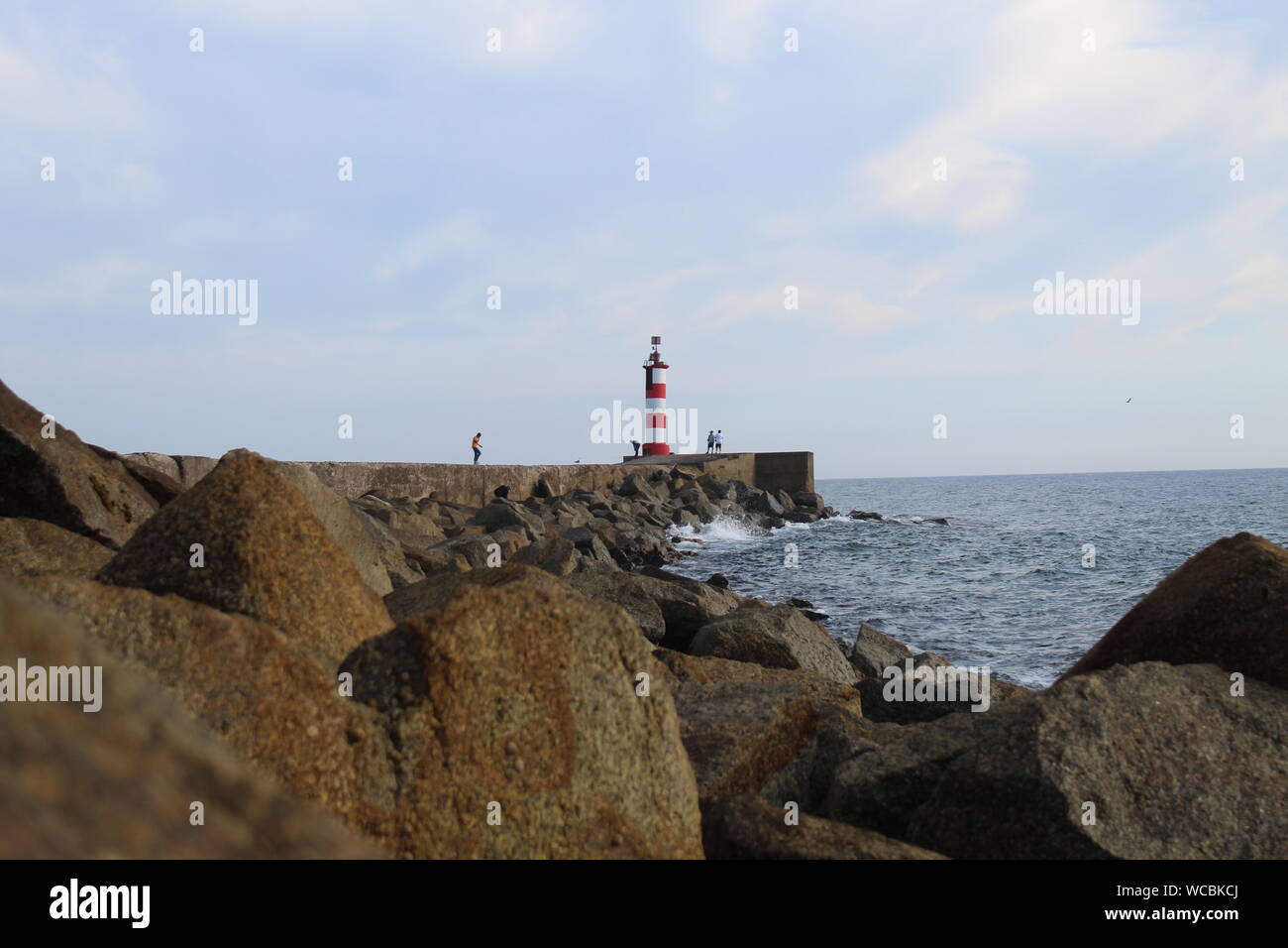 Break water lighthouse hi-res stock photography and images - Alamy