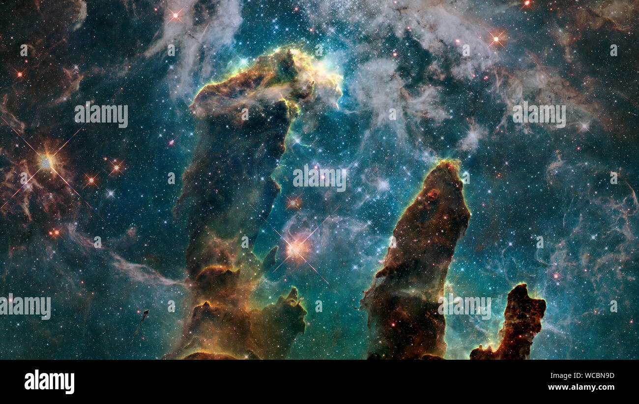 Infinite space background with nebulas and stars. This image elements ...