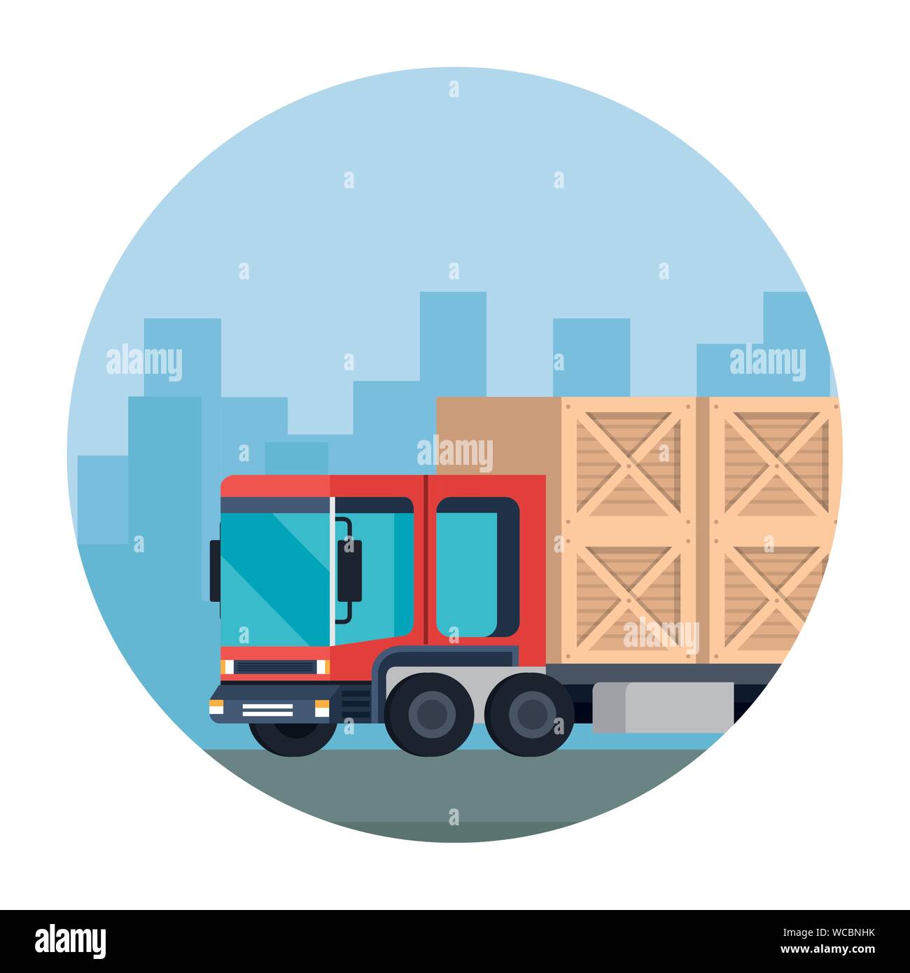 delivery service truck vehicle icon Stock Vector Image & Art - Alamy