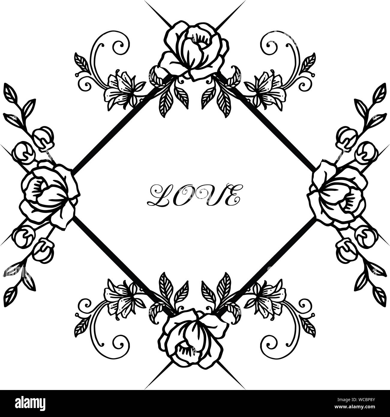 Elegant leaf floral frame background, for decoration invitation card ...