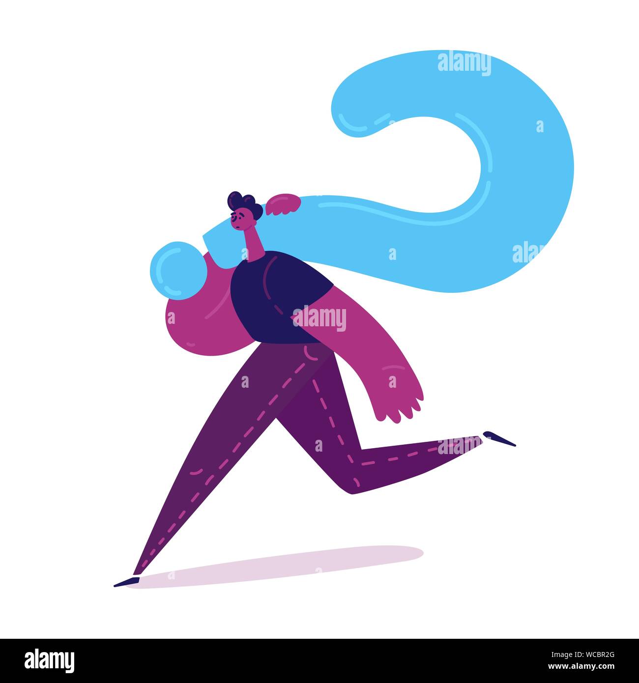 Man carrying a huge question mark Stock Vector Image & Art - Alamy