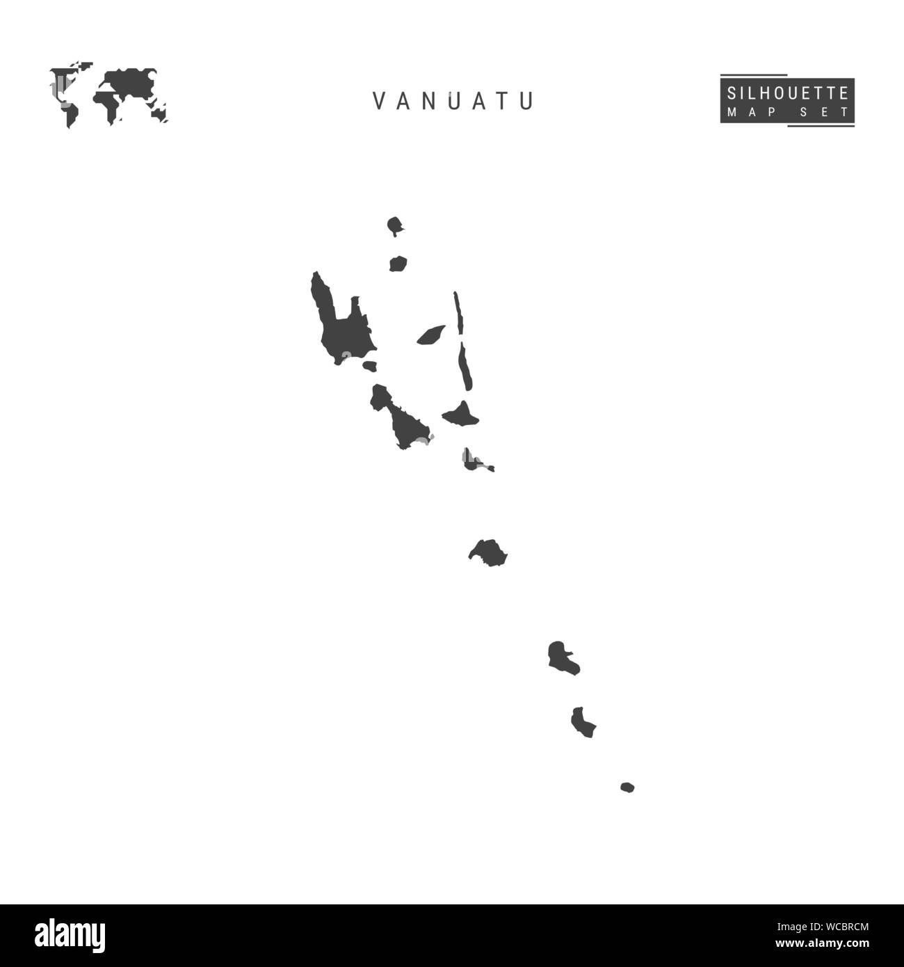 Vanuatu Blank Vector Map Isolated on White Background. High-Detailed ...