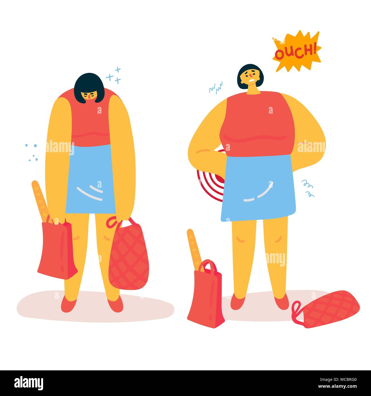 Sore back cartoon hi-res stock photography and images - Alamy