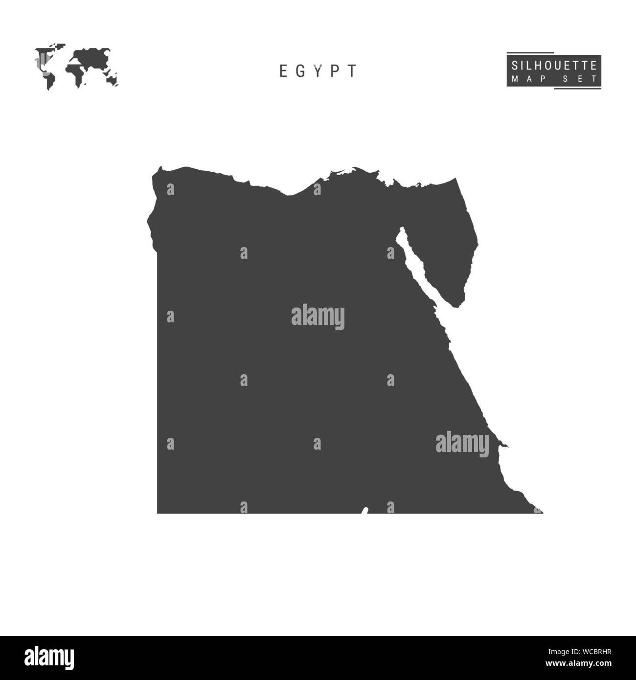 Egypt Blank Vector Map Isolated on White Background. High-Detailed ...
