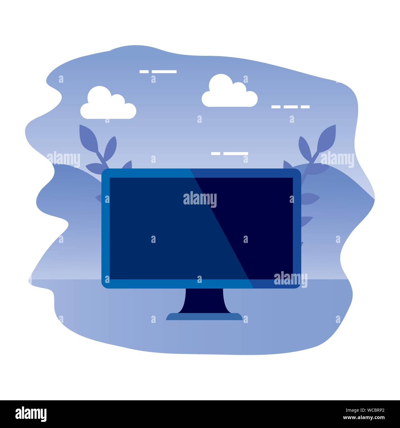 desktop computer device isolated icon Stock Vector Image & Art - Alamy