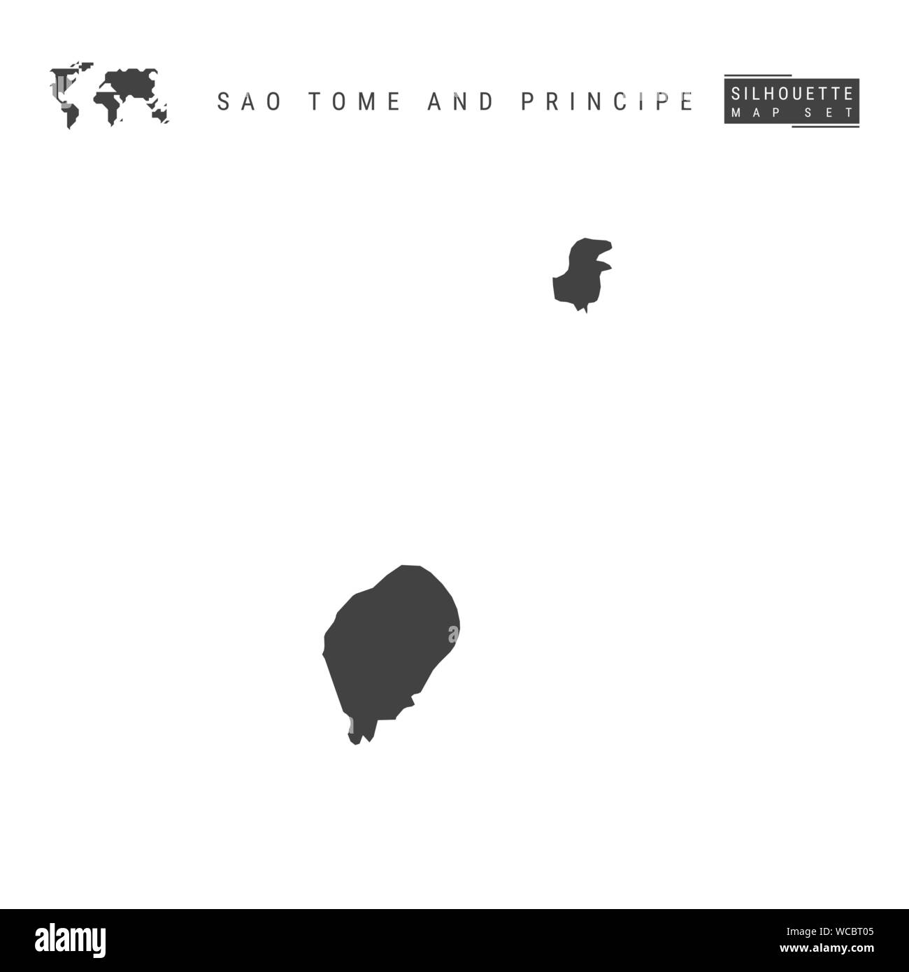 Sao Tome and Principe Blank Vector Map Isolated on White Background ...