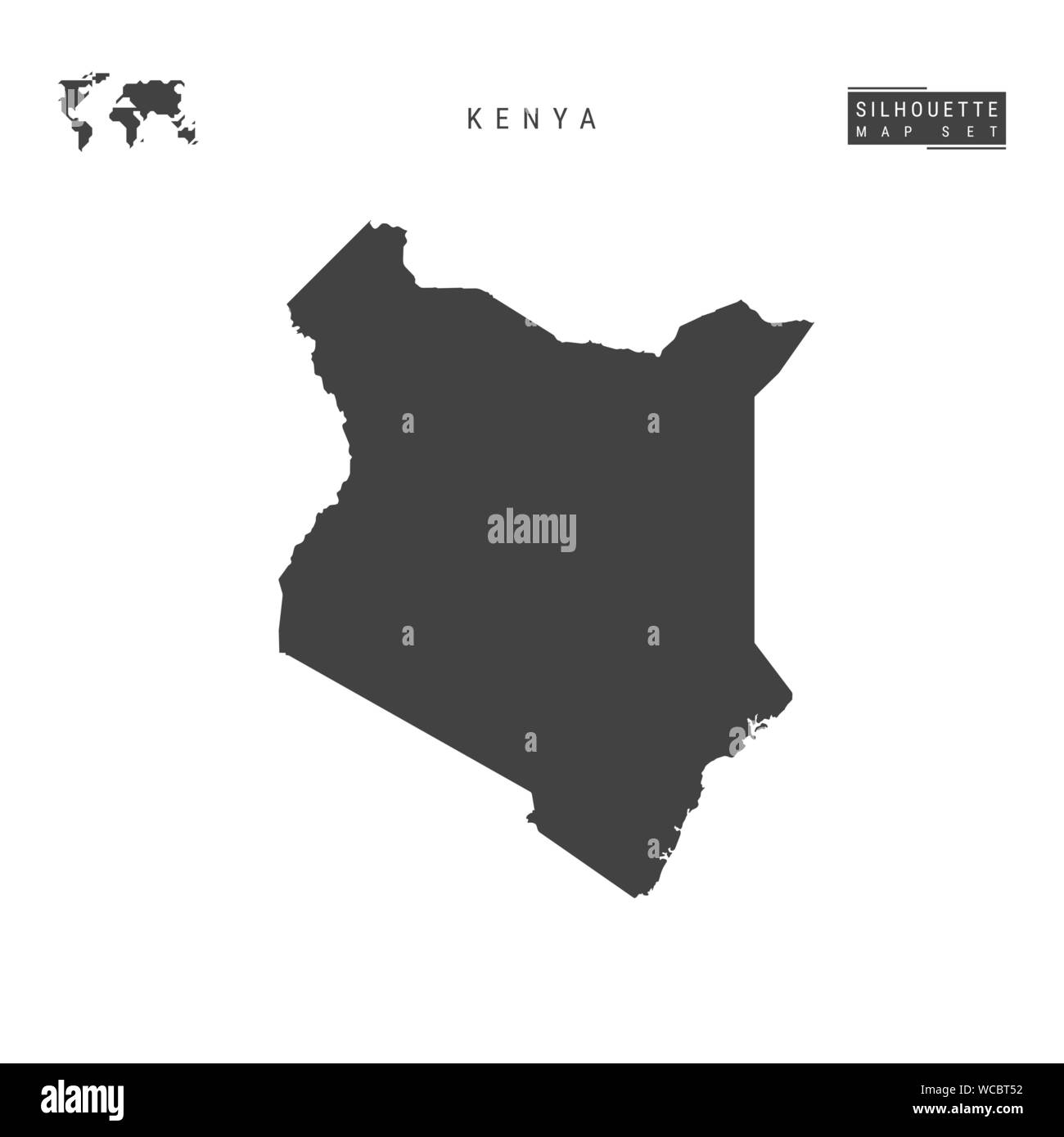 Kenya Blank Vector Map Isolated on White Background. High-Detailed ...