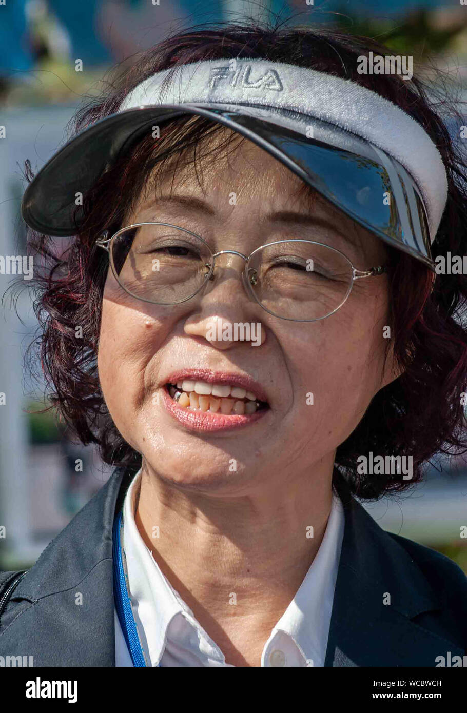 Nagasaki, Kyushu, Japan. 28th Oct, 2006. A female tour guide in the ...