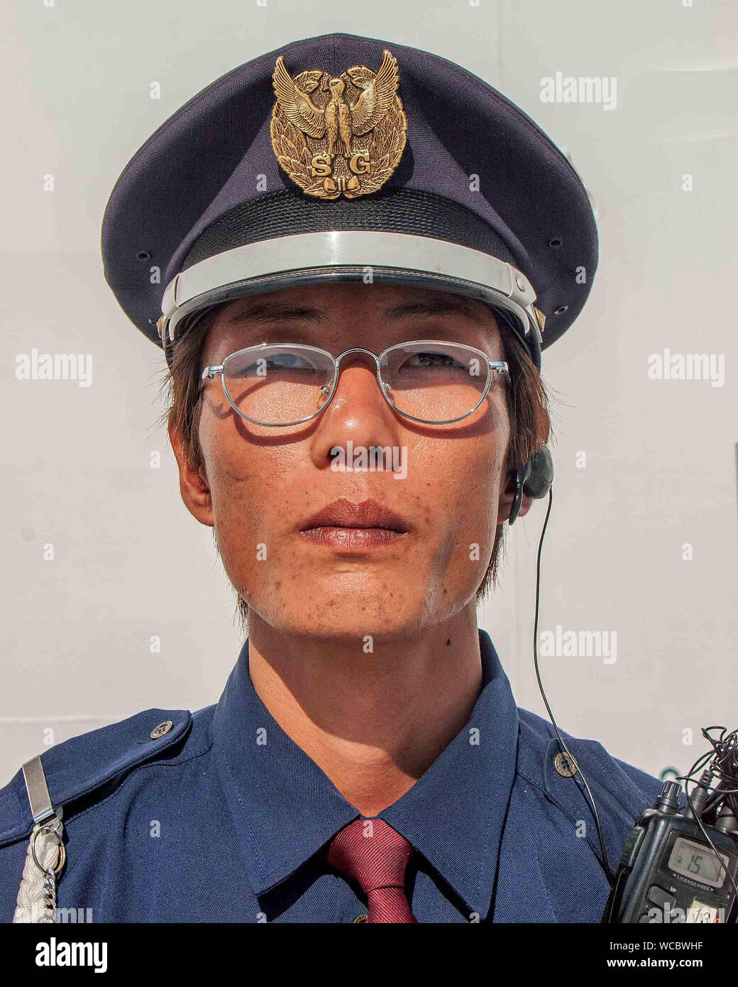 Nagasaki, Kyushu, Japan. 28th Oct, 2006. A uniformed Japanese security ...