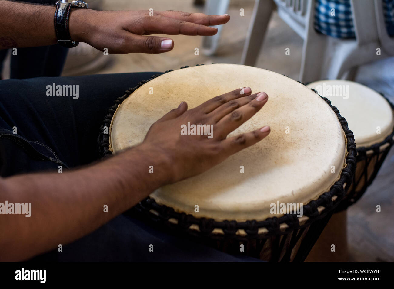 Hands playing drum hi-res stock photography and images - Alamy