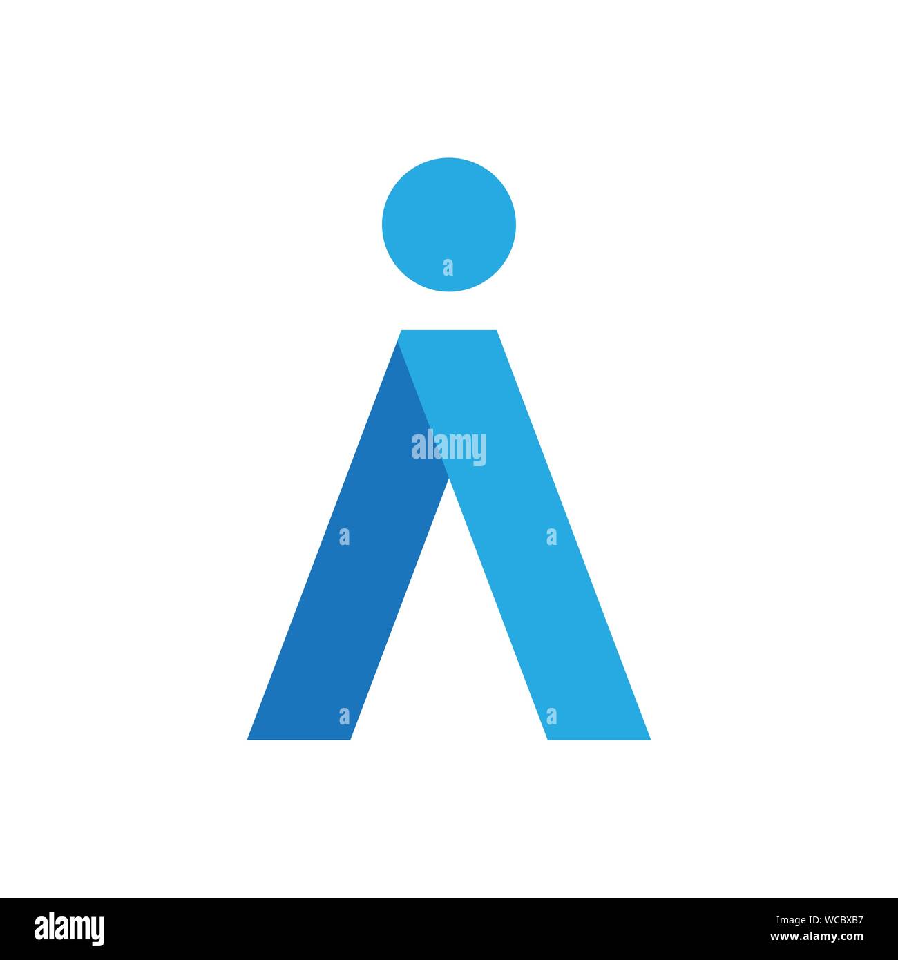 Initial a graphic design template vector isolated illustration Stock ...