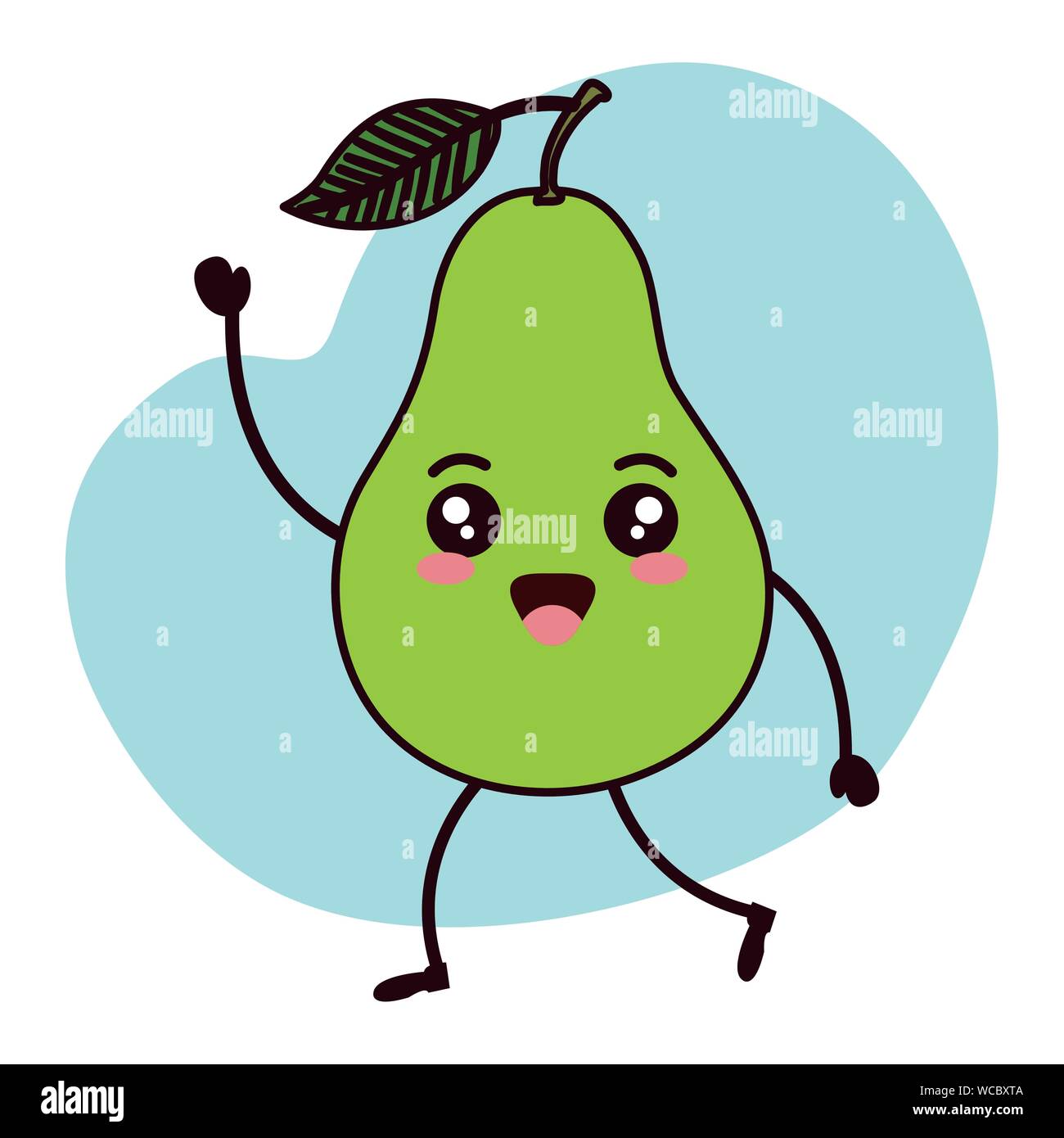 fresh pear fruit kawaii character Stock Vector Image & Art - Alamy