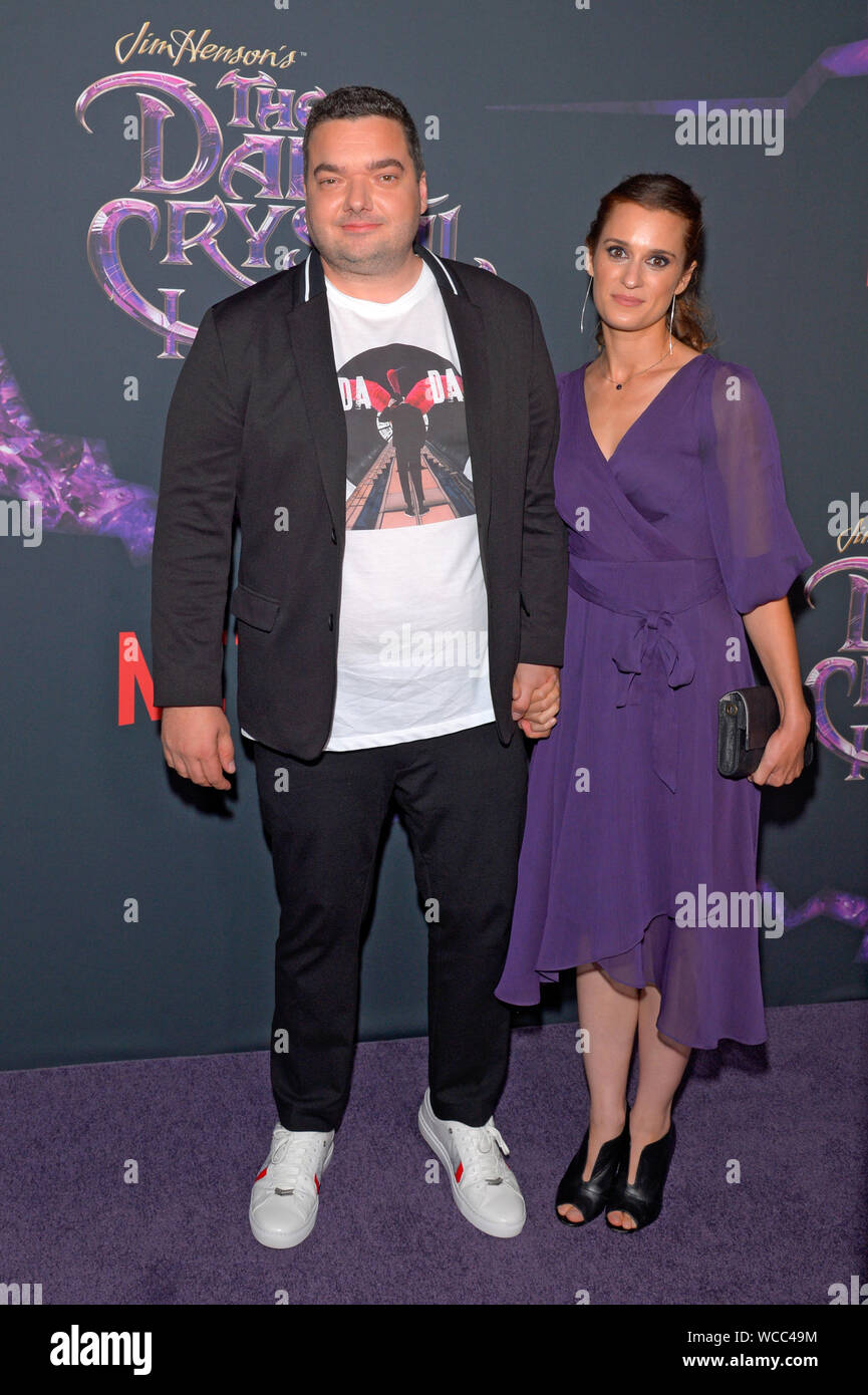 NEW YORK, NY - AUGUST 27: Jeffrey Addiss and guest attend "The Dark ...