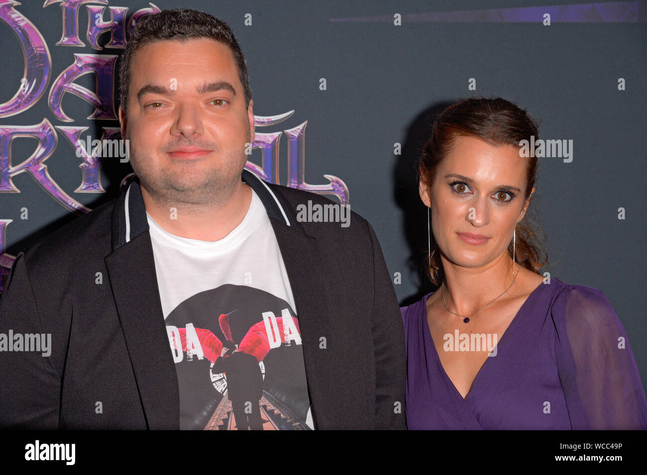 NEW YORK, NY - AUGUST 27: Jeffrey Addiss and guest attend "The Dark ...