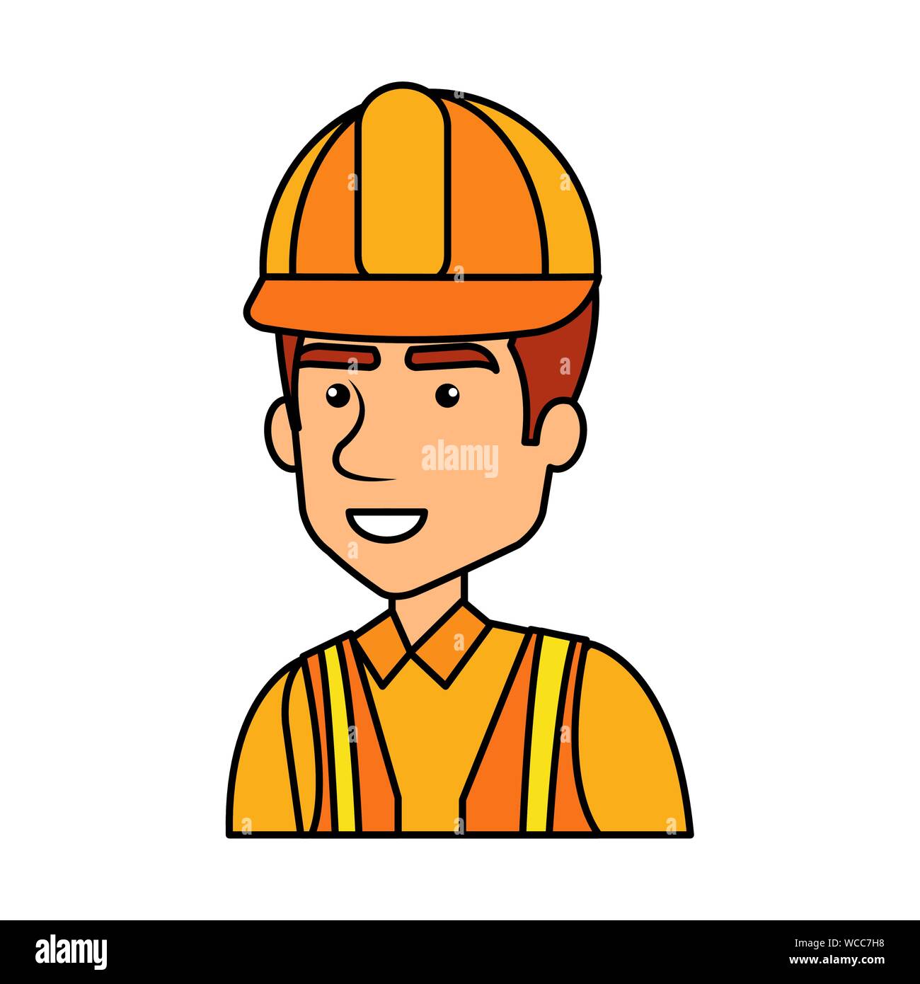 builder constructor with helmet character Stock Vector Image & Art - Alamy