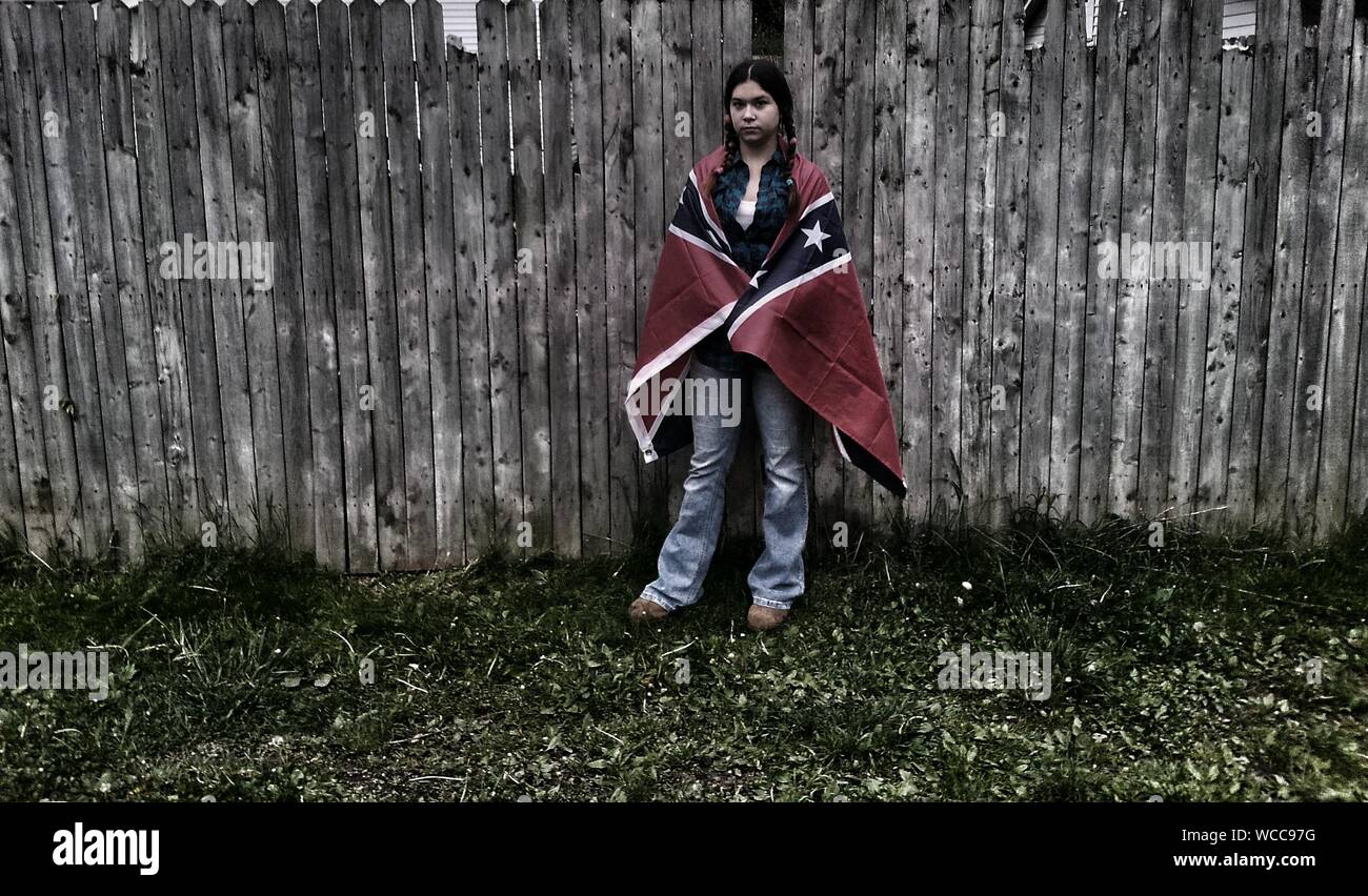 Portrait woman flag hi-res stock photography and images - Alamy