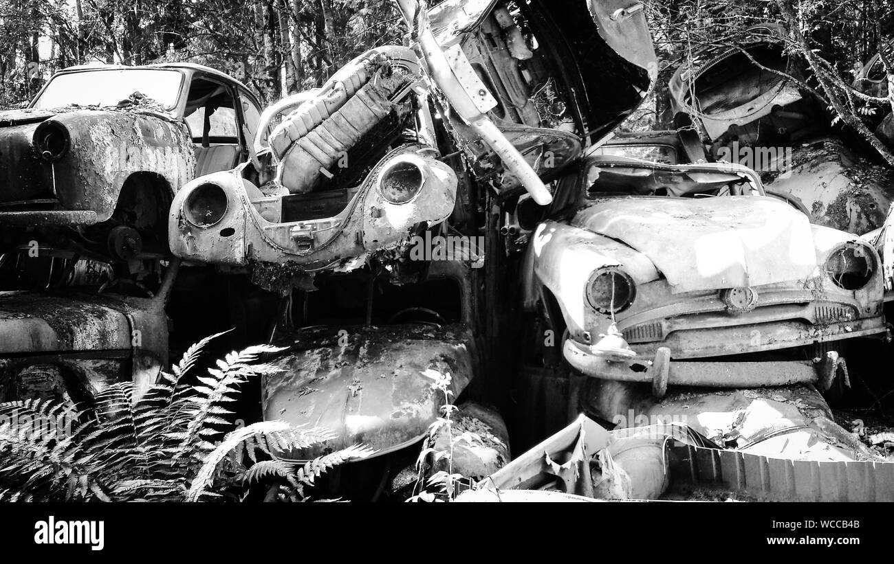 Junk yard Black and White Stock Photos & Images - Alamy