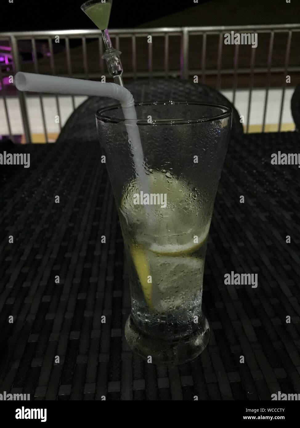 Empty glass and straw hi-res stock photography and images - Alamy