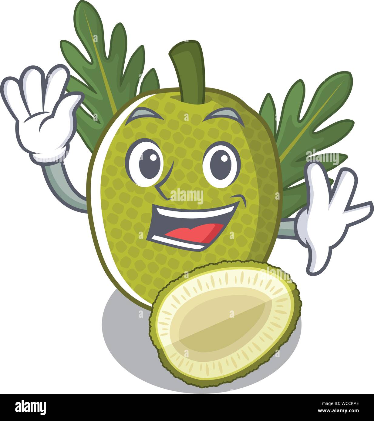 Waving breadfruit with in the character shape Stock Vector Image & Art ...
