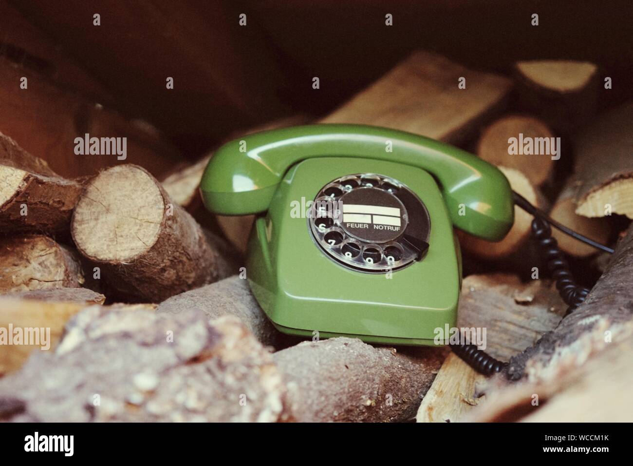 Green Retro Telephone High Resolution Stock Photography and Images - Alamy