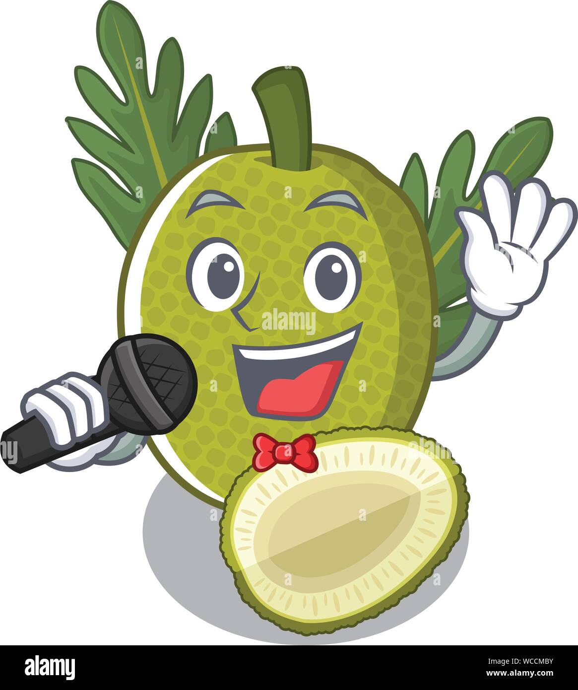 Singing fresh breadfruit in a cartoon basket Stock Vector Image & Art ...