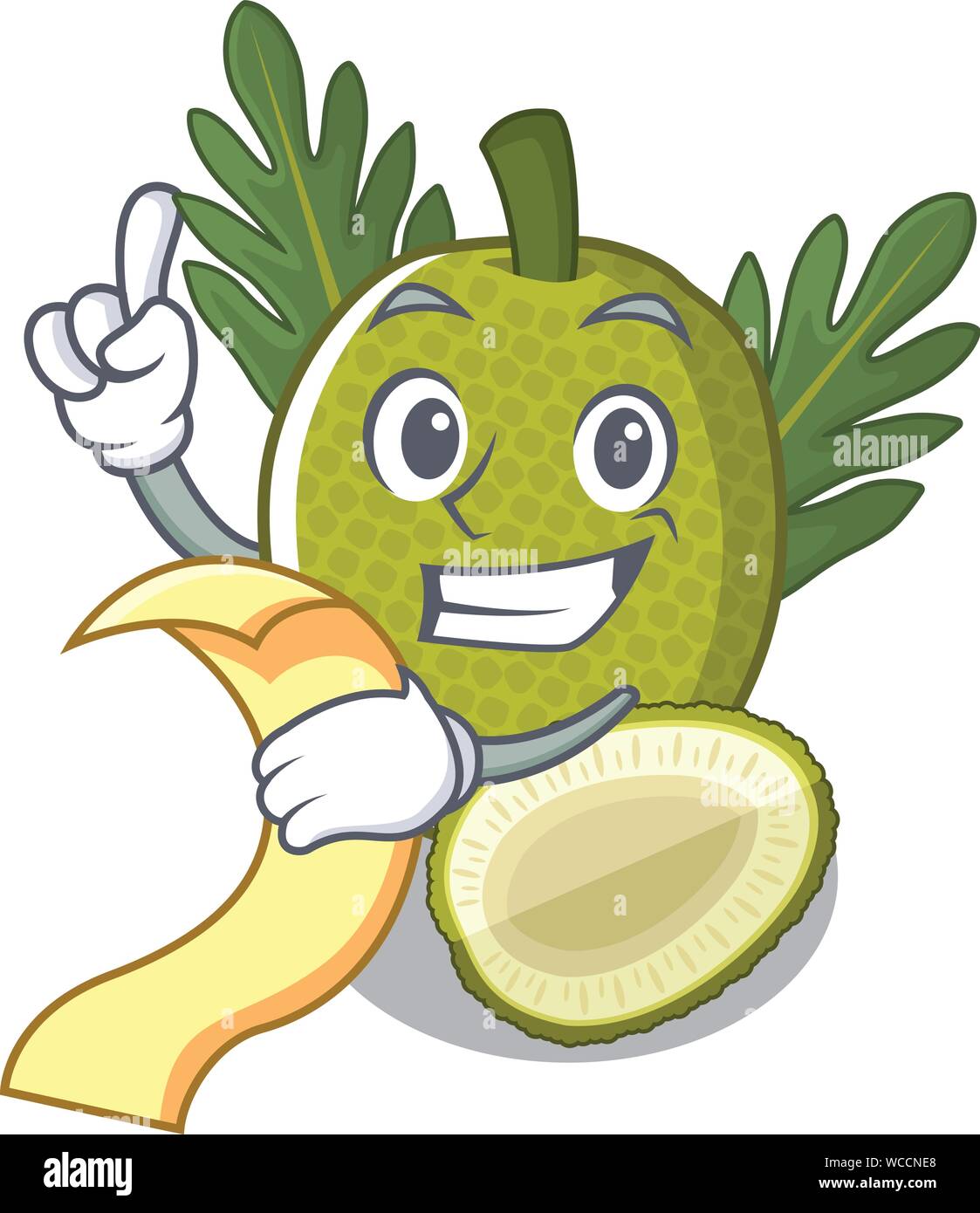 With menu fresh breadfruit in a cartoon basket Stock Vector Image & Art ...