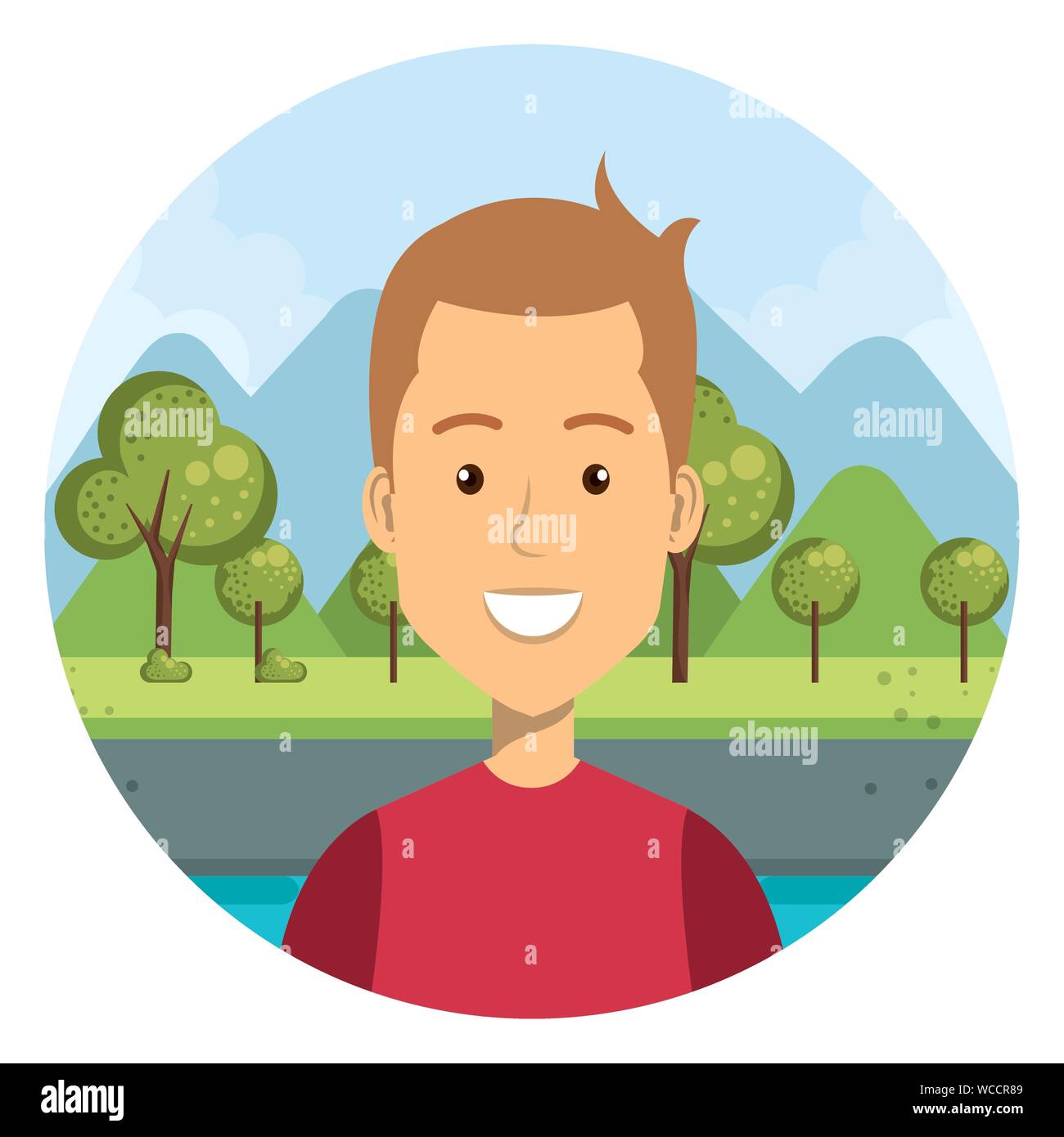 young man in the camp character Stock Vector Image & Art - Alamy